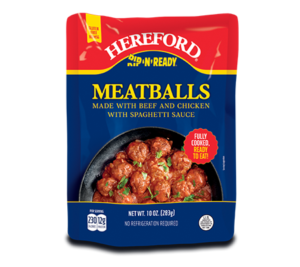 10oz. Hereford Rip ‘N’ Ready Beef and Chicken Meatballs with Spaghetti ...